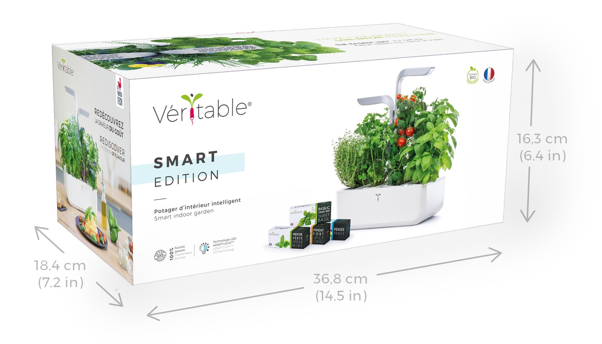 Домашна градина SMART VÉRITABLE® GARDEN - цвят бял/ инокс